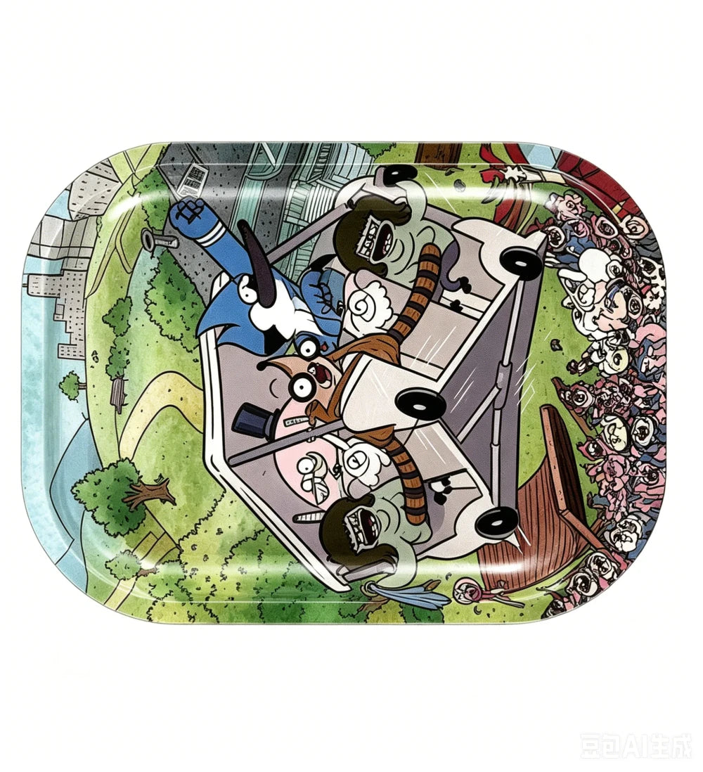 The Regular Show, Metal Rolling Tray and Grinder – Aci6rip Herbal ...